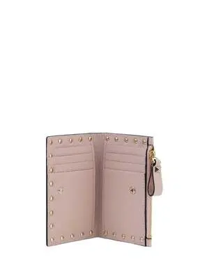 Valentino Garavani Rockstud Zip Card Holder - Pink