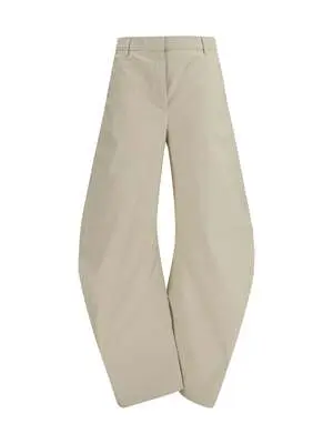 Acne Studios Twill Wide Leg Trousers - Cream