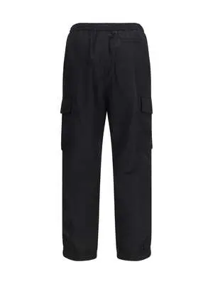 Fendi Gabardine Cargo Pants With Embossed Ff Logo - Black