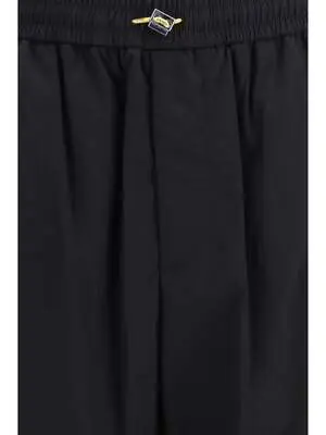 Fendi Gabardine Cargo Pants With Embossed Ff Logo - Black