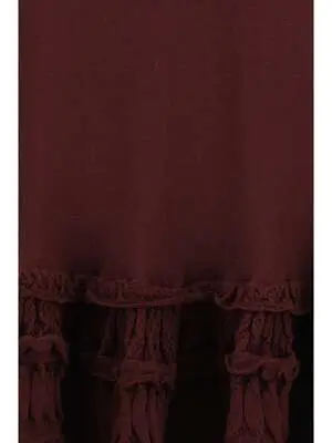 Alaïa Virgin Wool T-shirt With Peplum Detail