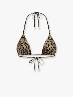 Dolce & Gabbana Animal Print Bikini Top - Multicolor