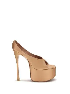Amina Muaddi Anok Plateau Pumps - Cream