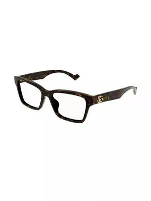 Gucci Rectangle Frame Glasses - Brown