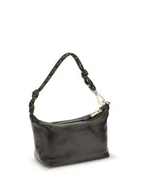 Miu Miu Leather Handbag With Embroidered Logo