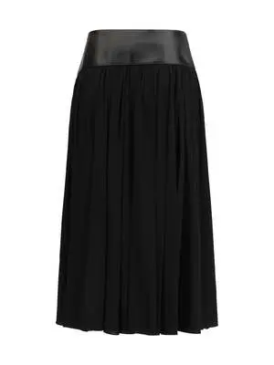 Alaïa Midi Skirt With Wide Leather Belt