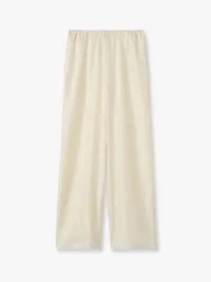 TOTEME Organic Silk Wide-leg Trousers - Cream