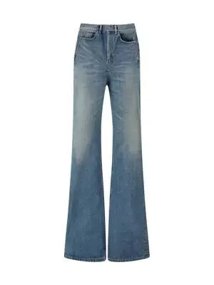 Saint Laurent Logo-motif Jeans - Blue