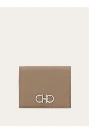 FERRAGAMO Gancini Compact Wallet Red