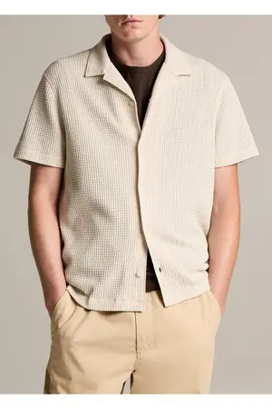 Vince Macro-waffle Cotton-blend Cabana Shirt