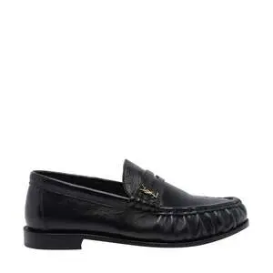 Saint Laurent Le Loafer Suede Loafers - Black