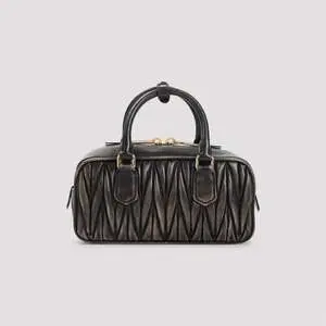 Miu Miu Lamb Leather Shoulder Bag - Brown
