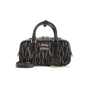 Miu Miu Lamb Leather Shoulder Bag - Brown