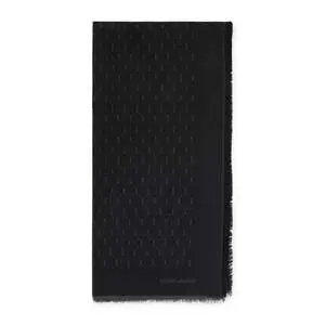 Saint Laurent Jacquard Monogram Scarf - Black