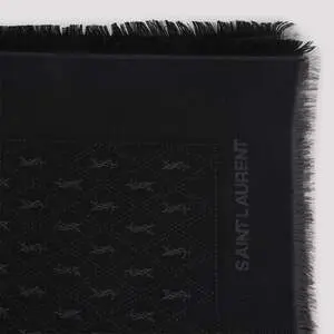 Saint Laurent Jacquard Monogram Scarf