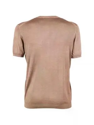 BRANDO Fine-knit Short-sleeve T-shirt