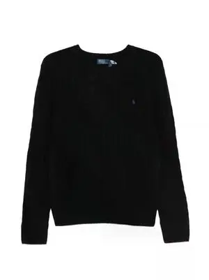 Polo Ralph Lauren Cable Knit Crew Neck Sweater - Black