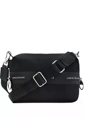 Longchamp Xs Le Pliage Energy Logo-print Adjustable-strap Shoulder Bag - Black