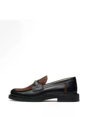 Filling Pieces Panelled Buckled Loafers - Black