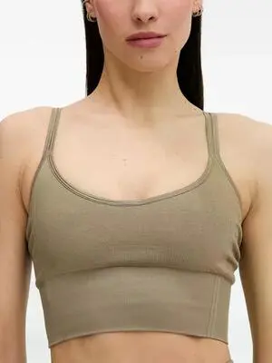 CASALL Seamless Ribbed-knit Cropped Top