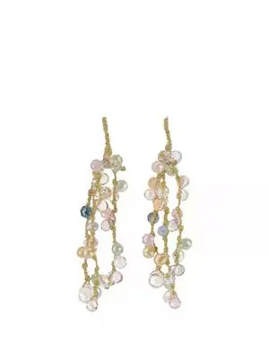MELA Crystal Embellished Teardrop Earrings - Gold