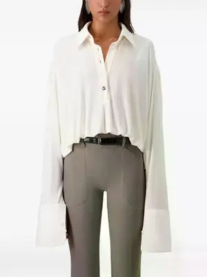 Coperni Draped Boxy Bodysuit - Neutrals