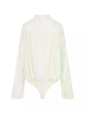 Coperni Draped Boxy Bodysuit - Neutrals