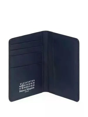 MAISON MARGIELA Four Stitches Crackled Card Holder - Blue