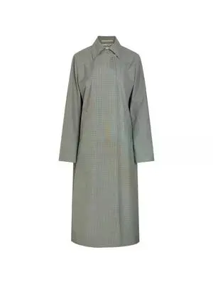 Our Legacy Capital Check-pattern Single-breasted Trench Coat