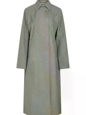 Our Legacy Capital Check-pattern Single-breasted Trench Coat