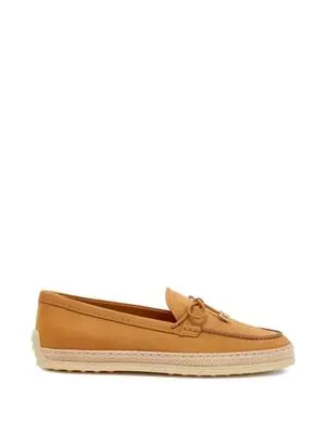 TOD'S Suede Espadrilles With Bow Detail