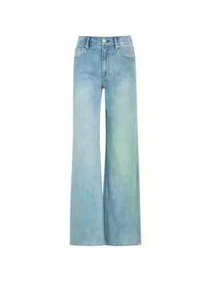 Alice + Olivia Chic Faded Wide-leg Jeans