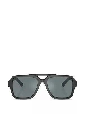 Dolce & Gabbana Double-bridge Square-frame Sunglasses - Black