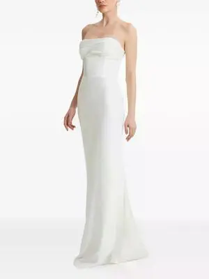 FRAMBOISE Lyris Strapless Draped Maxi Dress