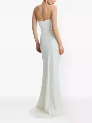FRAMBOISE Lyris Strapless Draped Maxi Dress