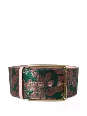 Dolce & Gabbana Floral Jacquard Belt - Green