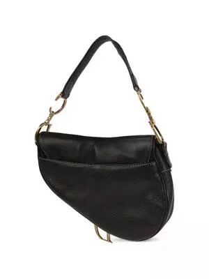 Dior 2002 Saddle Tote Bag - Black
