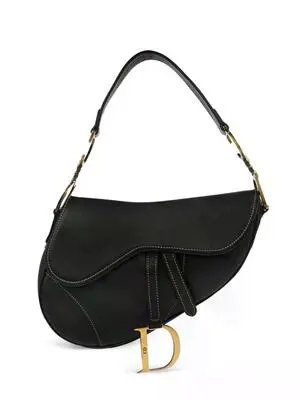 Dior 2002 Saddle Tote Bag - Black
