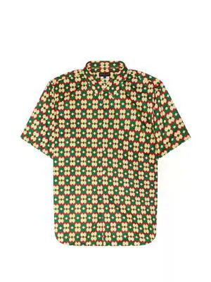 Comme Des Garçons Geometric-print Short-sleeve Shirt