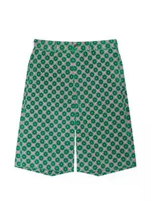 Comme Des Garçons Floral Print Running Shorts - Green