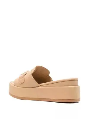 SERGIO MORETTI FIRENZE Horsebit Platform Sandals