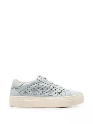 SERGIO MORETTI FIRENZE Light Leather Cut-out Sneakers