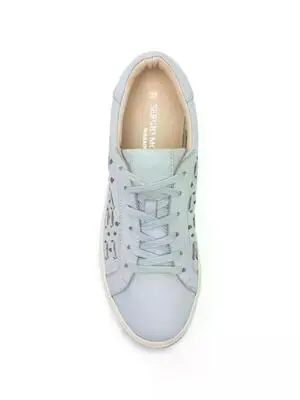 SERGIO MORETTI FIRENZE Light Leather Cut-out Sneakers