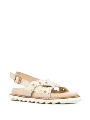 SERGIO MORETTI FIRENZE Embellished Studded Sandals
