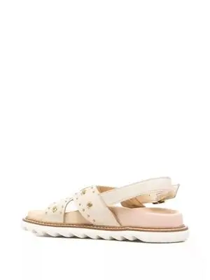 SERGIO MORETTI FIRENZE Embellished Studded Sandals
