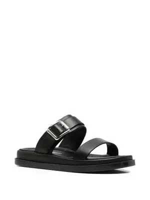 SERGIO MORETTI FIRENZE Buckle-fastening Leather Sandals - Black
