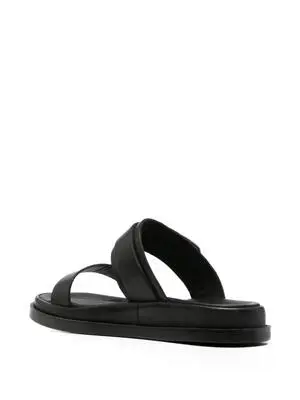 SERGIO MORETTI FIRENZE Buckle-fastening Leather Sandals - Black