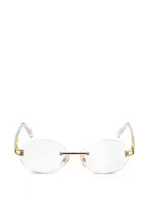 Cazal Rimless Oval-frame Eyeglasses - Gold