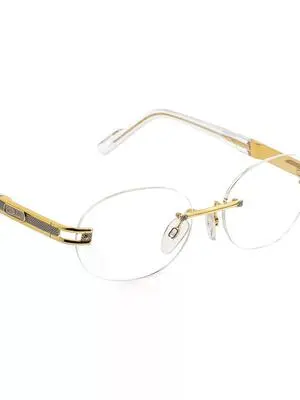 Cazal Rimless Oval-frame Eyeglasses
