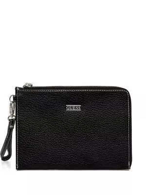Guess Logo-plaque Wallet - Black